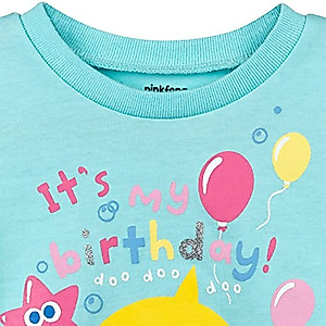 Pinkfong Baby Shark Birthday Toddler Girls T-Shirt Blue 3T