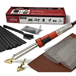 JOUNJIP Standard Plastic Welding Kit- UL Certified Plastic Welder 80W- Professional Grade Plastic Repair Kit for Automotive Car Bumper, Kayak, Tank Repair