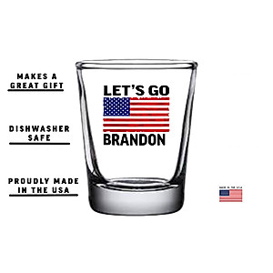 Funny Let's Go Brandon Shot Glass Gift For Republican or Conservative