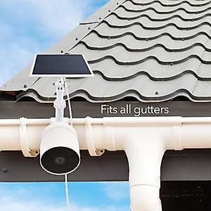 Wasserstein Gutter Mount for Google Nest Cam (Battery) & Solar Panel (Camera & Solar Panel NOT Included)