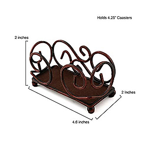 Thirstystone Iron Coaster Holder, Fits 4 Coasters, Home Accessories, Bronze