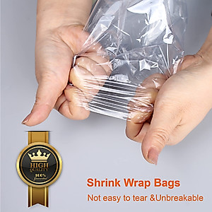 CANWUPON Shrink Wrap Bags for Gift Baskets, Clear PVC Heat Shrink Bags Cellophane Wrap for Packaging,Gift Wrapping (20 * 24 12pack)