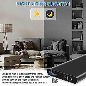 MINGYY Spy Hidden Power Bank Camera, Spy No Need WiFi 1080P Mini Camera with Loop Recording, Night Vision, 5000mAh Battery Rechargeable Power Bank Camera for Outdoor Indoor Office Home Nanny Cams