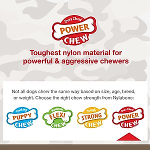 Nylabone Power Chew Camo Dog Toy - Dog Toys for Aggressive Chewers - Indestructible Dog Toys for Aggressive Chewers Large Breed - For Extra Large Dogs - Chicken Flavor X-Large/Souper - 50+ lbs.
