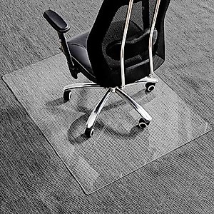 Chair Mat for Hardwood Floor 1.5mm Clear Anti-Slip Computer Desk Chair Floor Mat 36"x48" 46"x60" 48"x48" 48"x60" 60"x60" Easy Glide Transparent Mats for Office Home and Gaming Floors (Color : Clear,