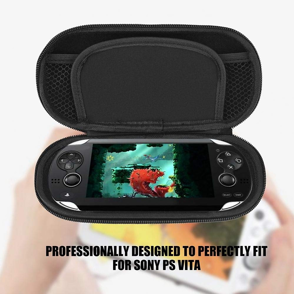 Carrying Case for PS Vita,Portable Travel Hard Shockproof Case for Protective PS Vita (Black)