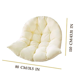 Samtiny Hammock Swing Chair Cushion, Hanging Basket Seat Cushion Pillow, Soft Hanging Egg Chair Back Cushions Pads, for Indoor and Outdoor Garden Offices