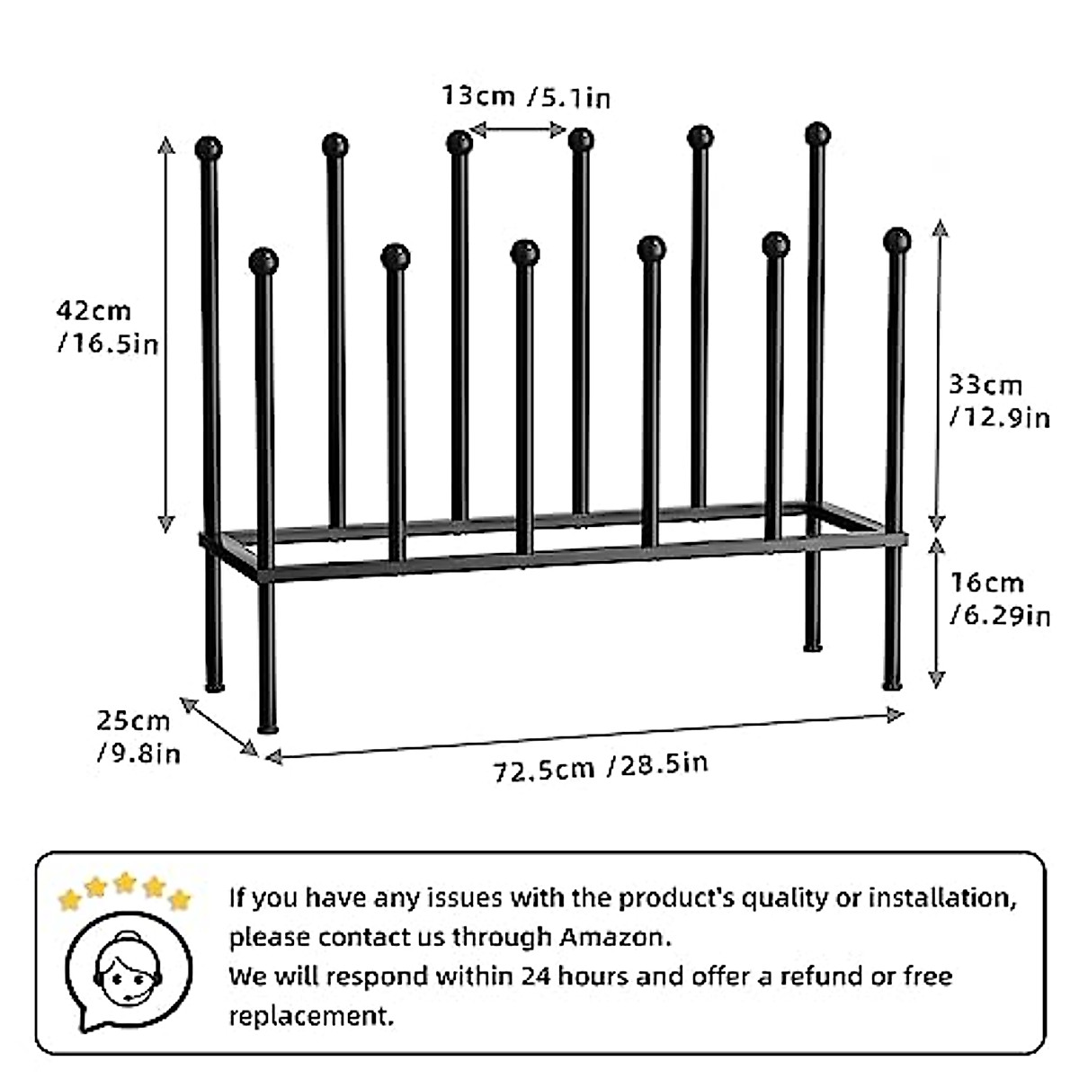 pickpiff Free Standing Shoe Racks - Black Metal Boot Rack, Shoe Organizer for Dorm Room, Closet, Entryway, Bedroom, Patio Outdoor, Hallway, Black Shoe Rack Organizer, Shoe Storage Fit for 6 Pairs