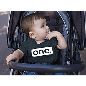 First Birthday Outfit boy 1st Birthday boy Gifts one Year Old Shirt Baby Boys (Charcoal Black, 18 Months)