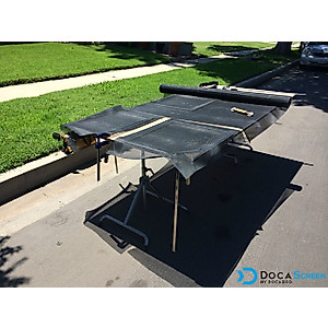 DOCAZOO DocaScreen Window Screen Replacement - Easy to Cut Fiberglass Roll Screen Door Mesh, 72 inch x 100 feet - DIY for House Windows, Door, Pool, Porch or Back Patio, Gray