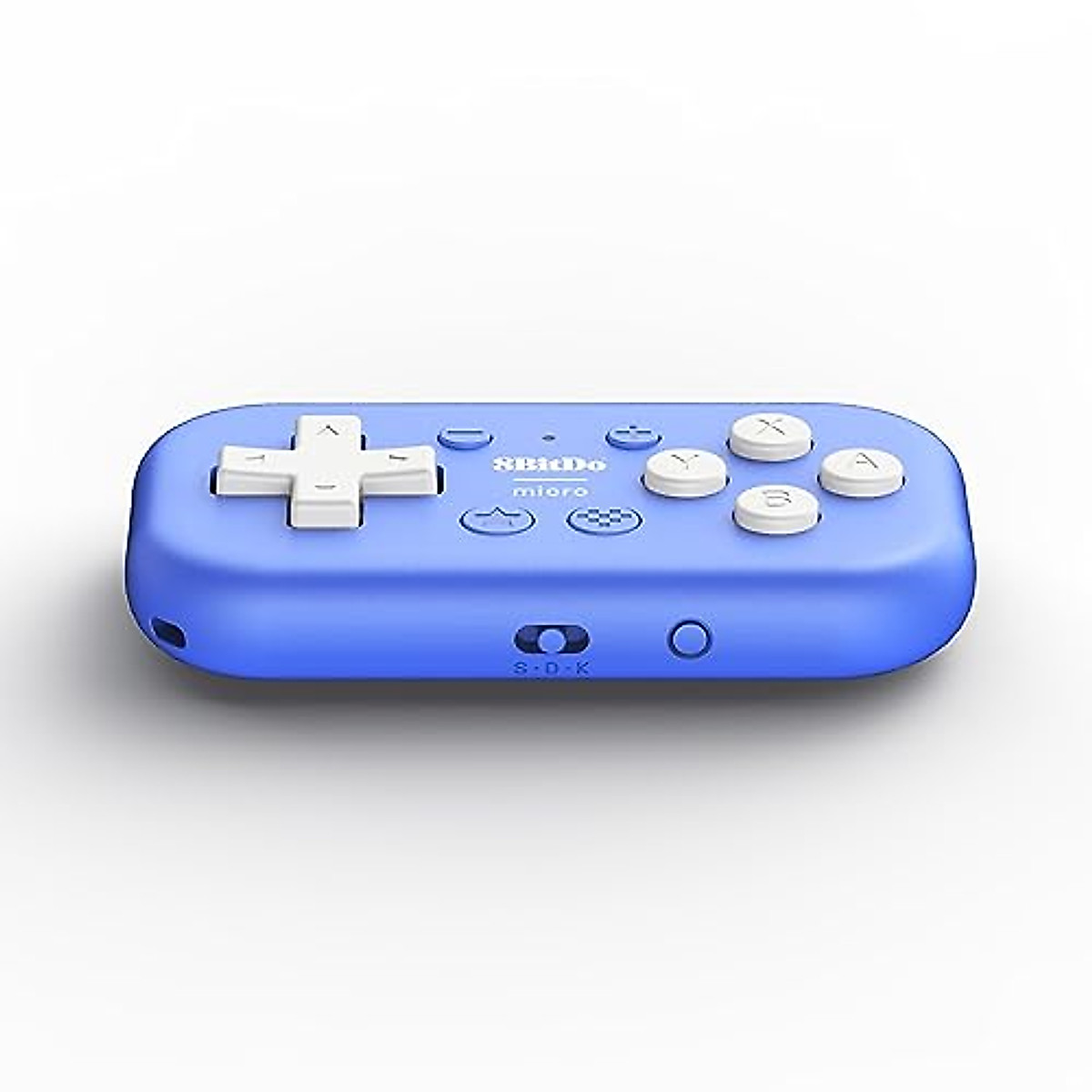 8Bitdo Micro Bluetooth Gamepad Pocket-sized Mini Controller for Switch, Android, and Raspberry Pi, Supports Keyboard Mode (Blue)