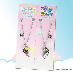 Hello Kitty Sanrio and Friends Girls BFF Necklace Set - 16"+3" BFF Friendship Necklaces Officially Licensed