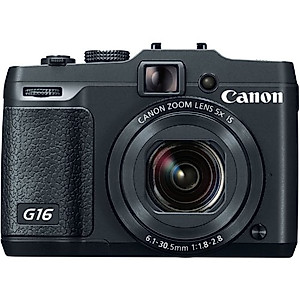 Canon PowerShot G16 12.1 MP CMOS Digital Camera with 5x Optical Zoom and 1080p Full-HD Video Wi-Fi Enabled(Renewed)