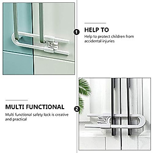 Healifty Cabinet Child Safety Locks 6pcs Sliding Cabinet Locks Baby Proofing Cabinets with Adjustable Child Safety Lock Latches for Knobs Handles on Kitchen Doors Closet Kids Door Lock