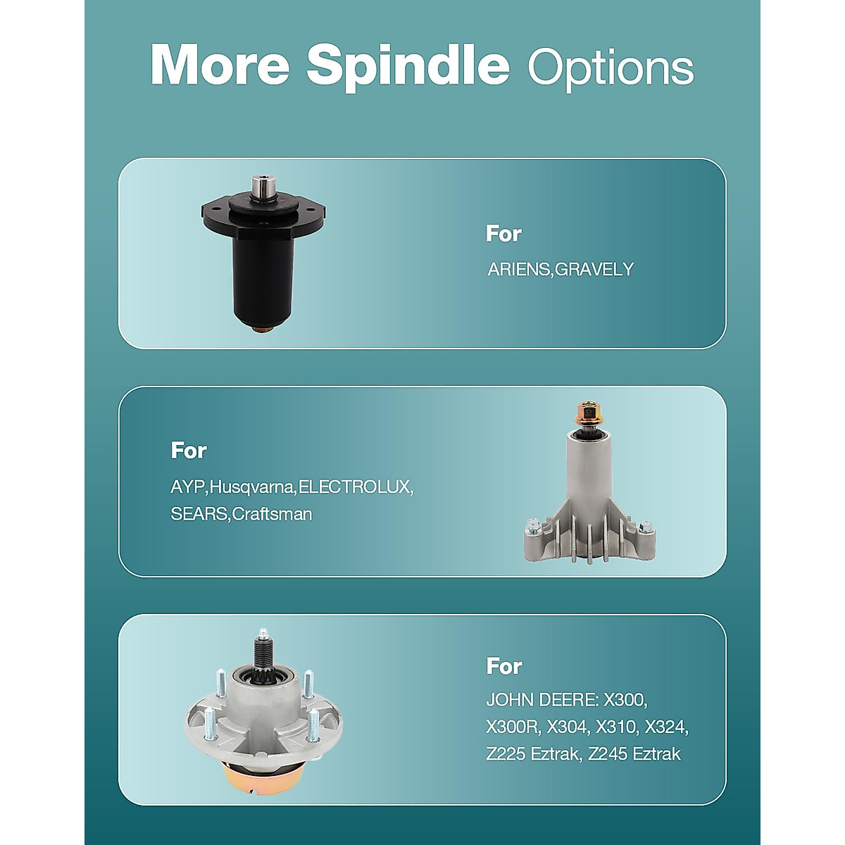 SCITOO NEW Mower Spindle Spindle Assembly Replacement for MTD/for Cub Cadet 918-04461,618-04461,618-04456, 918-04456 of 2 pcs