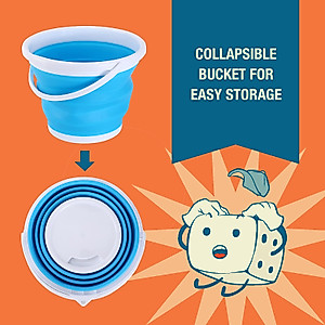 Giant Wooden Yard Dice Set for Lawn Games, Play Lawnzee or Yardkle, Includes Dice, Collapsible Bucket, Reusable Scorecards and Dry Erase Markers