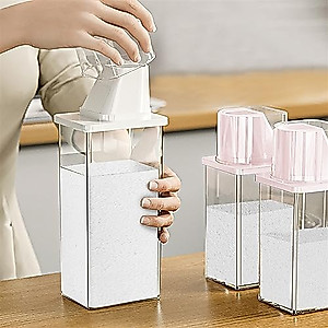Storage Tank With Measuring Cup, Washing Powder Storage Box, Household Laundry Detergent Storage Bottle, Washing And Care Products Packaging Tank (Color : 1800ML)