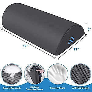 StepLively Foot Rest for Under Desk at Work-Ergonomic Design Foot Stool for Fatigue&Pain Relief with Memory Foam,Non Slip Bead,Washable Cover-Under Desk Footrest for Office,Home,Gaming(Grey)