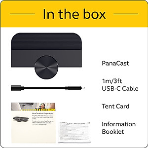Jabra PanaCast – Intelligent 180° Panoramic-4K Huddle Room Video Camera – Inclusive Video Conferencing Camera with Full Room Coverage, Easy to Set-Up Wide Angle Webcam for Streaming