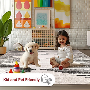 nuLOOM Romina Diamond Stripes Area Rug, 7x9, Beige