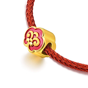 CHOW SANG SANG 999 24K Solid Gold Ruyi Auspicious Charm Bracelet for Women 91502C