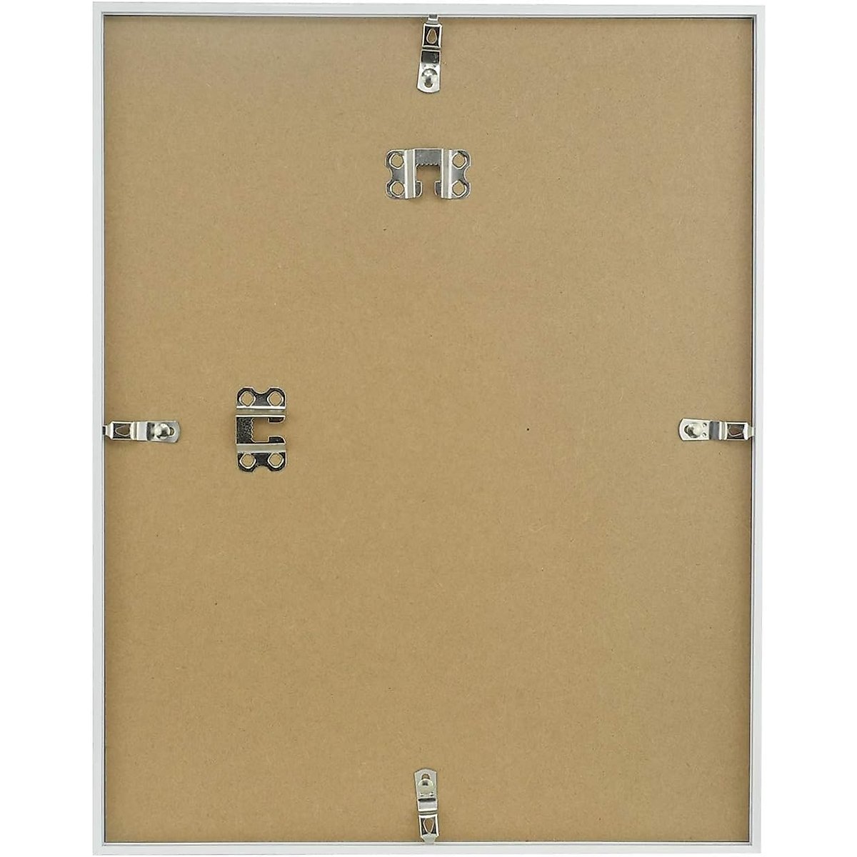 Americanflat 11x14 Picture Frame with Shatter-Resistant Glass - Use as 8x10 Frame with Mat or 11x14 Frame Without Mat - Streamline Collection - Thin Photo Frame for Wall Display - White