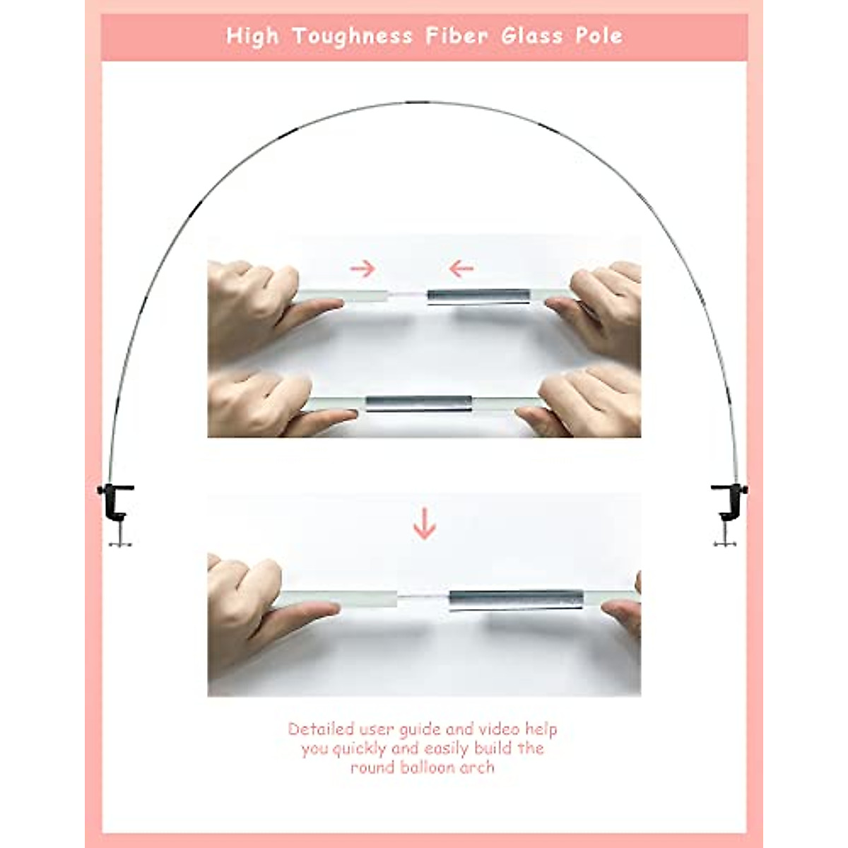 YALLOVE Table Balloon Arch Kit, 12FT Balloon Garland Stand for Party Decoration