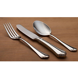 Oneida Golden Juilliard 5 Piece Fine Flatware Set, 18/10 Stainless, Service for 1,Silver