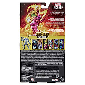 Marvel Classic Hasbro Legends Series 6" Collectible Action Figure Boom-Boom Toy (X-Men/X-Force Collection) – with Wendigo Build-A-Figure Part, Brown/A