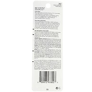 Revlon ColorStay Eyeliner Pencil, Black Brown [202], 0.01 oz (Pack of 5)