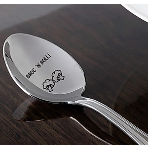 Inspirational Gifts for Teenagers | Gift for Teen Boys Girls | Birthday Christmas Gifts | Gifts for Coworker Friends Colleagues | Broc N Roll - Engraved Spoon Gifts - 7 inch Stainless Steel