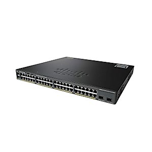 Cisco Catalyst WS-C2960X-48LPS-L 48 Port Ethernet Switch with 370 Watt PoE,Black
