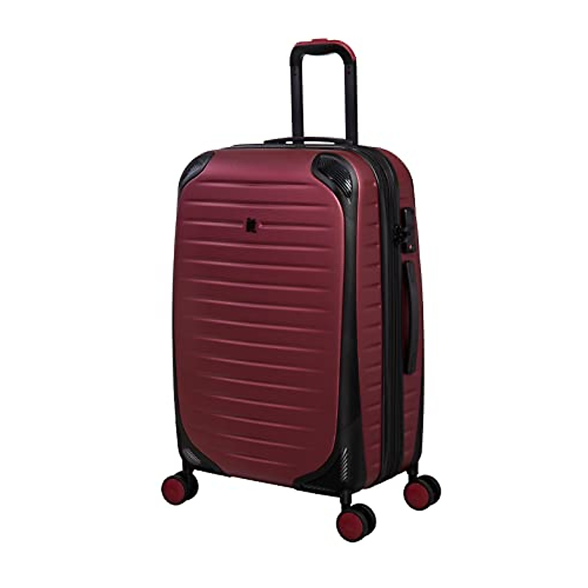 it luggage Lineal 28" Hardside Checked 8 Wheel Expandable Spinner, Red