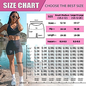 NEW YOUNG Biker Shorts with Pockets for Women High Waisted Tummy Control-8" Womens Bike Shorts for Workout Yoga Athletic