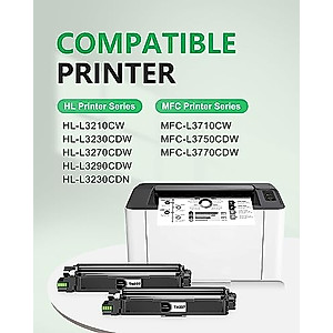 Colorfly Compatible TN227 TN-227 TN227BK Toner Cartridges Replacement for Brother TN227 TN-227BK TN223BK for Brother MFC-L3710CW MFC-L3750CDW MFC-L3770CDW HL-L3290CDW HL-L3230CDW HL-L3270CDW 2 Pack