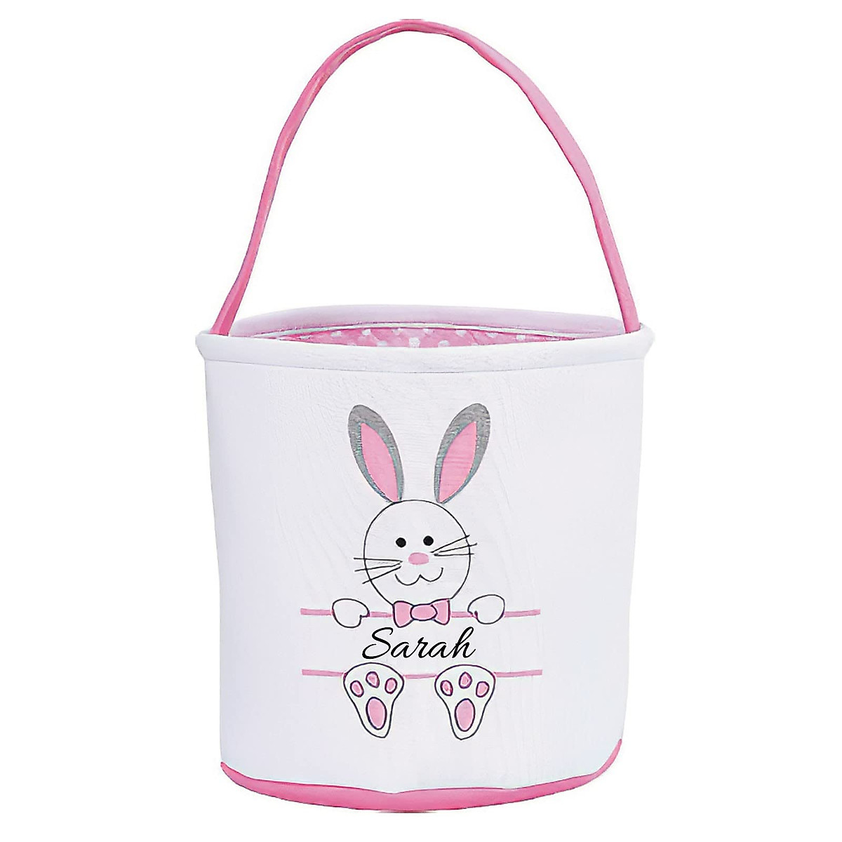GosilenceWa Personalized Easter Basket for Girls Boys Kids with Name Large Custom Easter Baskets for Eggs Candy Gifts pink One Size