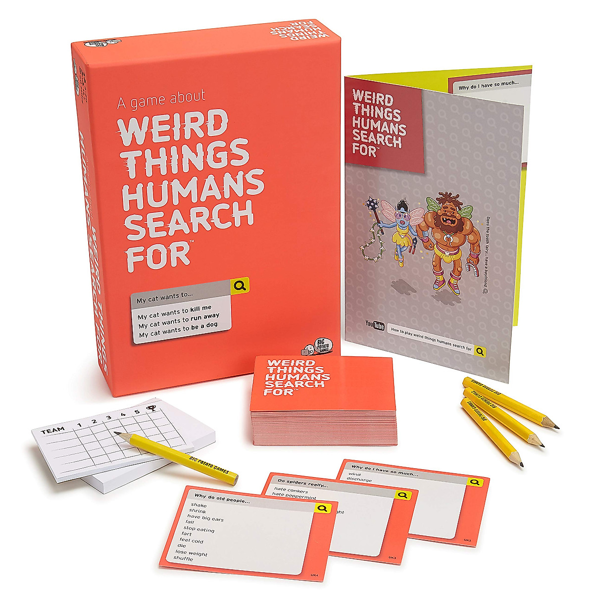 Weird Things Humans Search for, A Party Game About The Strange Side of The Internet, for Teens & Adults