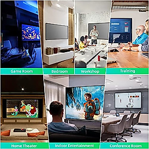 Hayluk 100-inch Projector Screen,4k HD Ambient Light Rejection(ALR) Projection Screen,16:9 Ust Ultra Short Throw Movies Screen,Indoor Video Home Theater,Edge Free Fixed Frame Screen