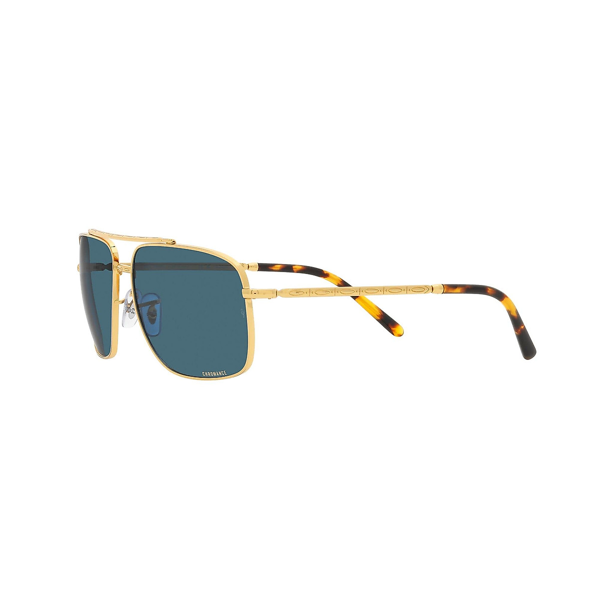 Ray-Ban RB3796 Square Sunglasses, Legend Gold/Polarized Blue, 59 mm