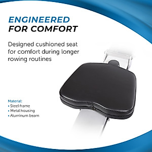 Stamina ATS Air Rower, Grey - Smart Workout App, No Subscription Required - Foldable Rowing Machine for Home Use