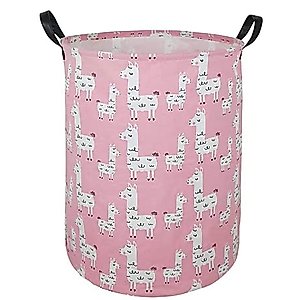 ACMUUNI Canvas Large Clothes Basket Laundry Hamper with Handles,Waterproof Cotton Storage Organizer Perfect for Kids Boys Girls Toys Room, Bedroom, Nursery,Home,Gift Basket (dinosaur)
