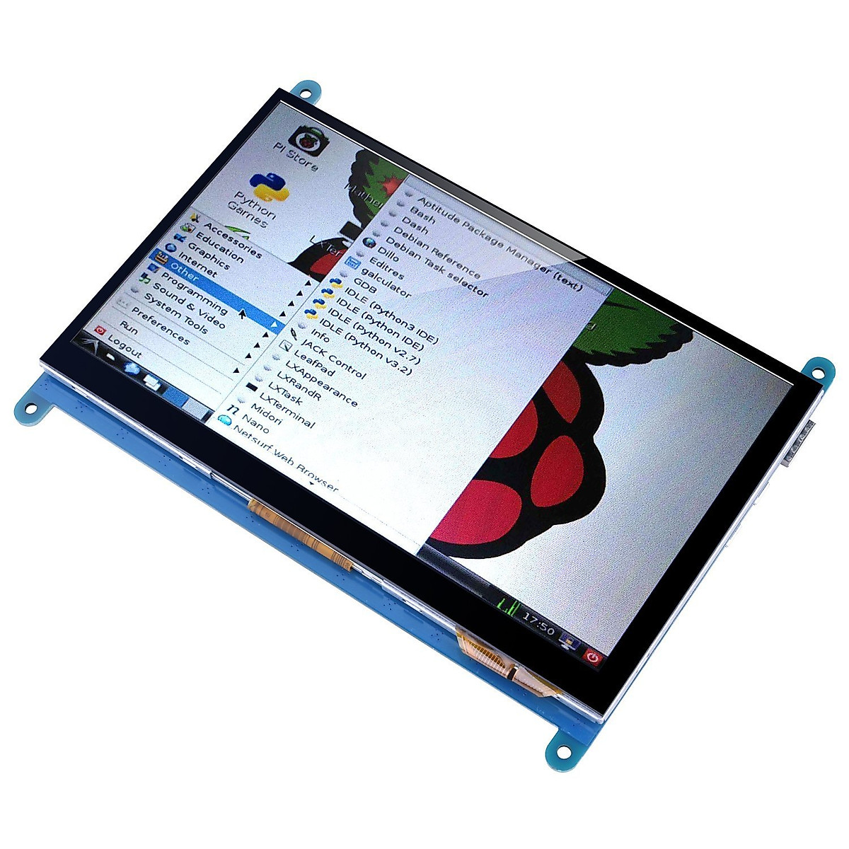 Kuman 7 Inch Capacitive Touch Screen TFT LCD Display HDMI Module 1024x600 for Raspberry Pi 3 2 Model B and RPi 1 B+ A BB Black PC Various Systems SC7B