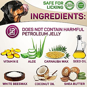 Natural Dog Paw Balm, Dog Paw Protection for Hot Pavement, Dog Paw Wax for Dry Paws & Nose, Canine Paw Moisturizer for Cracked Paws, Cream Butter for Cat, Dogs Paw Protectors, Paw Pad Lotion (2 oz)