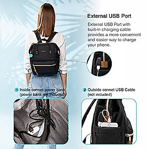 LOVEVOOK Mini Backpack Purse for Women, Small Backpack For Women, Fashion Convertible Daypack with USB Charging Port, Upgrade Black
