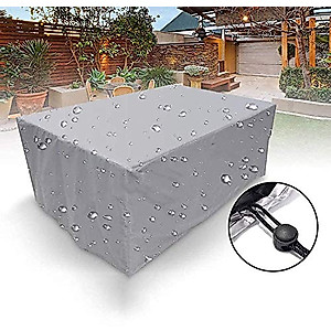 Patio Furniture Covers Rectangular, Height 37" and above custom size available300D Oxford Polyester material Windproof, Anti-UV,Durable Waterproof Dustproof Outdoor Cover for Garden