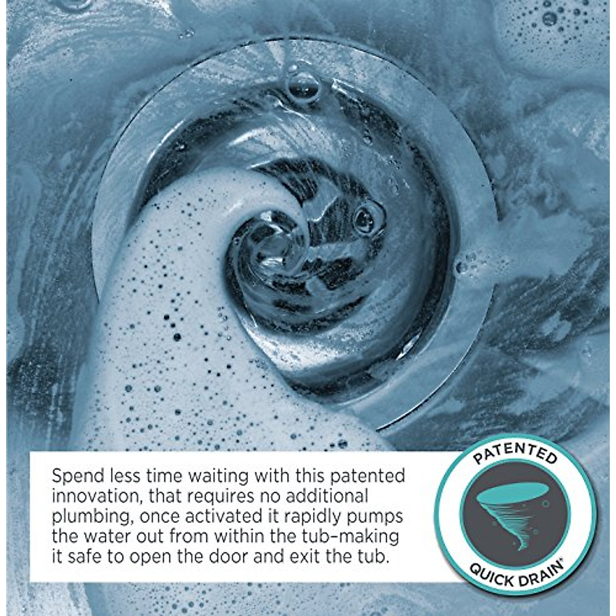 American Standard 2848.109.CRW Gelcoat Whirlpool and Air Spa 28"x48" Right Side Door Walk-In Bathtub in White