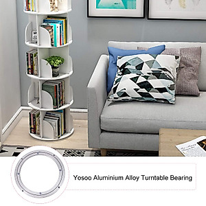 Heavy Duty Aluminium Alloy Turntable Bearing Furniture Rotating Bearing Turntable Round Dining Table Smooth Swivel Plate (Size:10Inch)