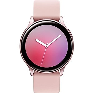 SAMSUNG Galaxy Watch Active2 (Silicon Strap + Aluminum Bezel) Bluetooth - International (Pink Gold, R830-40mm)