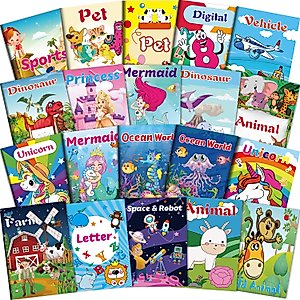 Kalysky 20Pack Coloring Books for Kids Ages 4-8 (5.1 x 7 inch),Mini Coloring Books for Kids Party Favors,Bulk Coloring Books for Kids Ages 2-4
