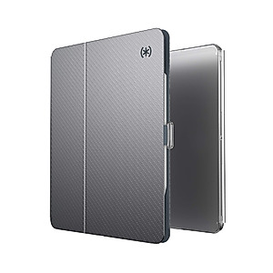 Speck Products Balance Folio Clear Case, Compatible with iPad Pro 11-Inch (2020), Gunmetal Grey Metallic/Clear
